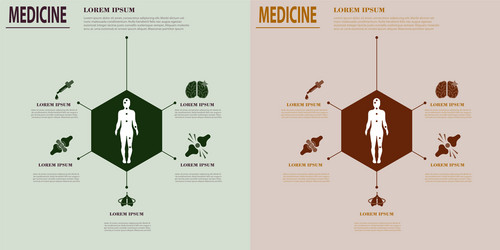 Medical infographic health problems Royalty Free Vector