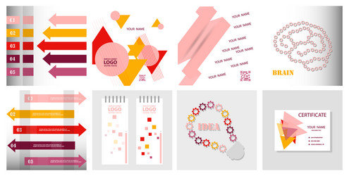 Modern strips infographics different options Vector Image