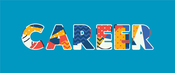 Career concept colorful word art Royalty Free Vector Image