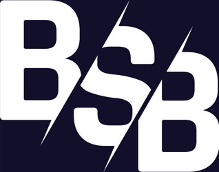 Bb monogram shadow shape style Royalty Free Vector Image