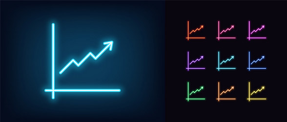 Outline upward chart icon linear growth chart Vector Image