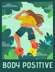 Body positive posters woman love yourself banners Vector Image