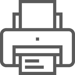 Printer icon printout device sign Royalty Free Vector Image