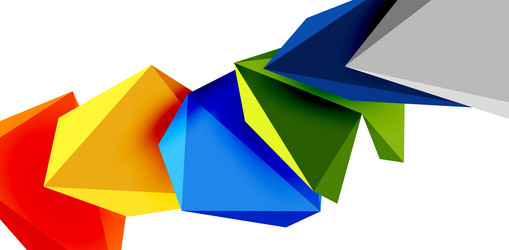 3d low poly triangle design elements Royalty Free Vector