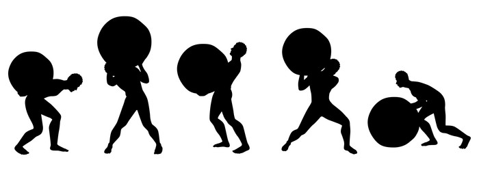 Silhouette Man Carry Load Vector Images (over 150)