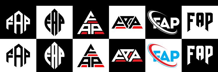 Fap logo letter design Royalty Free Vector Image