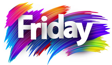 Monday paper word sign with colorful spectrum Vector Image