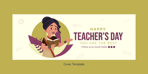 Happy teachers day cover page design Royalty Free Vector