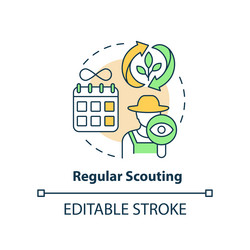 Regular scouting green concept icon Royalty Free Vector