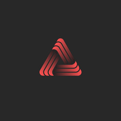 Abstract line art triangle logo sign symbol icon Vector Image