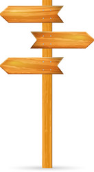 Wooden sign post Royalty Free Vector Image - VectorStock