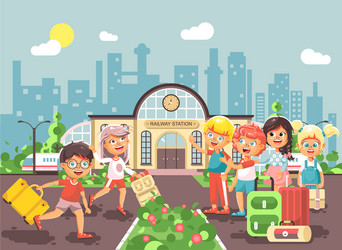 Cartoon airport late delay Royalty Free Vector Image