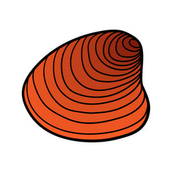 Hand-drawn clamshell engraved line design Vector Image