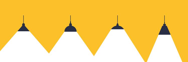 Spotlight banner yellow background business Vector Image