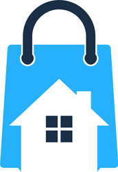 Home shopping logo icon design Royalty Free Vector Image