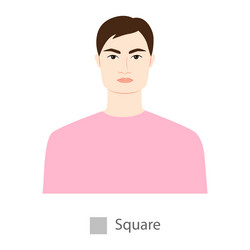 Men face round shape type with text diagram male Vector Image