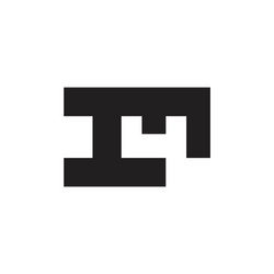 Number 4 h simple geometric logo Royalty Free Vector Image