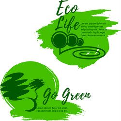 Icon of green trees for eco life Royalty Free Vector Image