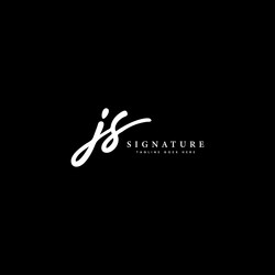 J s js initial letter handwritten signature logo Vector Image