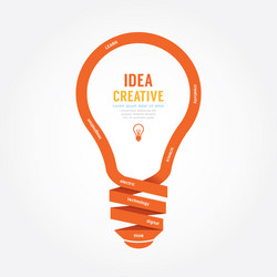 Modern design info graphic light bulb template Vector Image