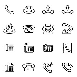 Landline phone line icon Royalty Free Vector Image