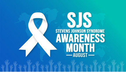 Stevens johnson syndrome sjs awareness month Vector Image