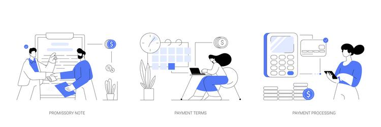 Bank operations abstract concept Royalty Free Vector Image