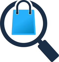 Find shop logo shop search logo design concept Vector Image