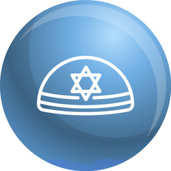 Kippah icon outline style Royalty Free Vector Image