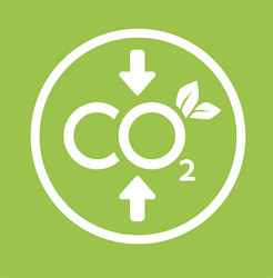 Co2 neutral icon carbon gas emission reduction Vector Image