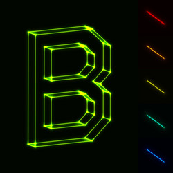 Eps10 glowing wireframe letter j - easy to change Vector Image