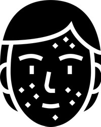 Face skin rash color icon Royalty Free Vector Image