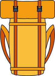 Red backpack icon school bag hiking symbol Vector Image