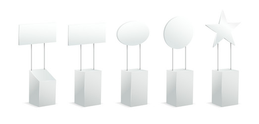 Advertising promotional stands realistic modern Vector Image