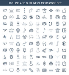 Classic icons Royalty Free Vector Image - VectorStock