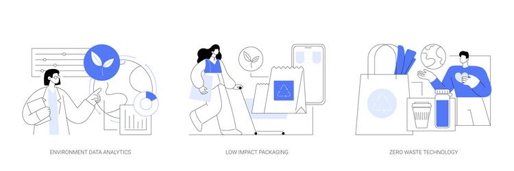 Reuse Reduce Recycling Abstract Concept Royalty Free Vector