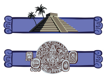 Aztec temple Royalty Free Vector Image - VectorStock