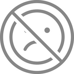 Forbidden sign with a negative emoji colored icon Vector Image
