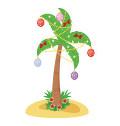 Palm Tree Christmas Lights Clipart