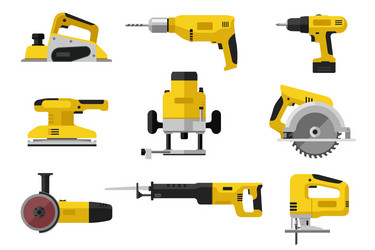 Power electric tools Royalty Free Vector Image