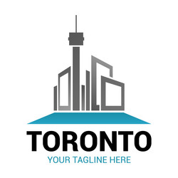 Toronto city creative abstract business logo Vector Image