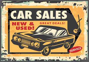Vintage car signs Royalty Free Vector Image - VectorStock