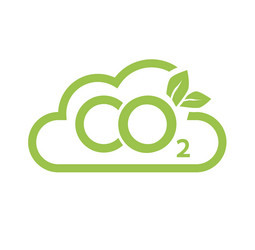 Co2 neutral icon set carbon gas emission Vector Image