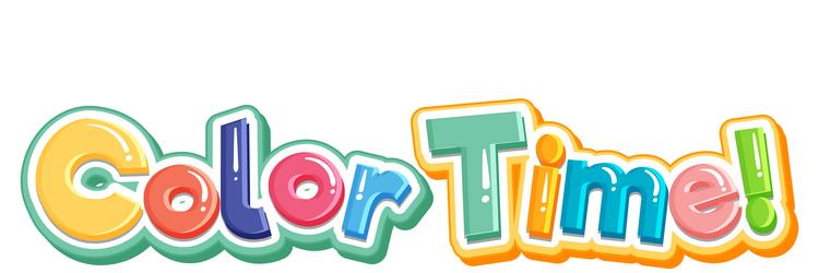 Color fun text banner on white background Vector Image