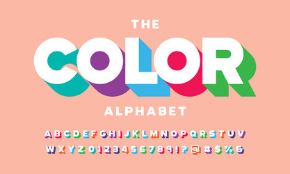 Colorful font Royalty Free Vector Image - VectorStock