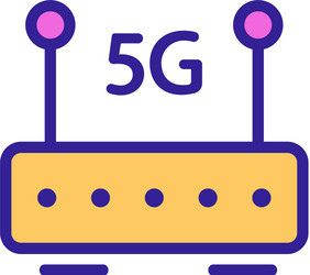 High speed internet icon isolated contour Vector Image