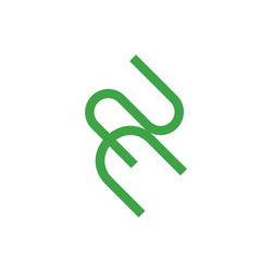 Letters 2e circle geometric logo Royalty Free Vector Image