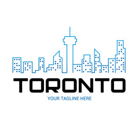 Toronto city creative abstract business logo Vector Image