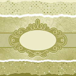 Old card design orange vintage frame eps 8 Vector Image