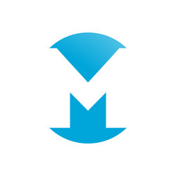 Letter m mobile phone logo design concept Vector Image